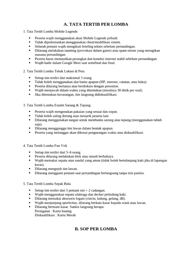 Tata Tertib & Sop | PDF