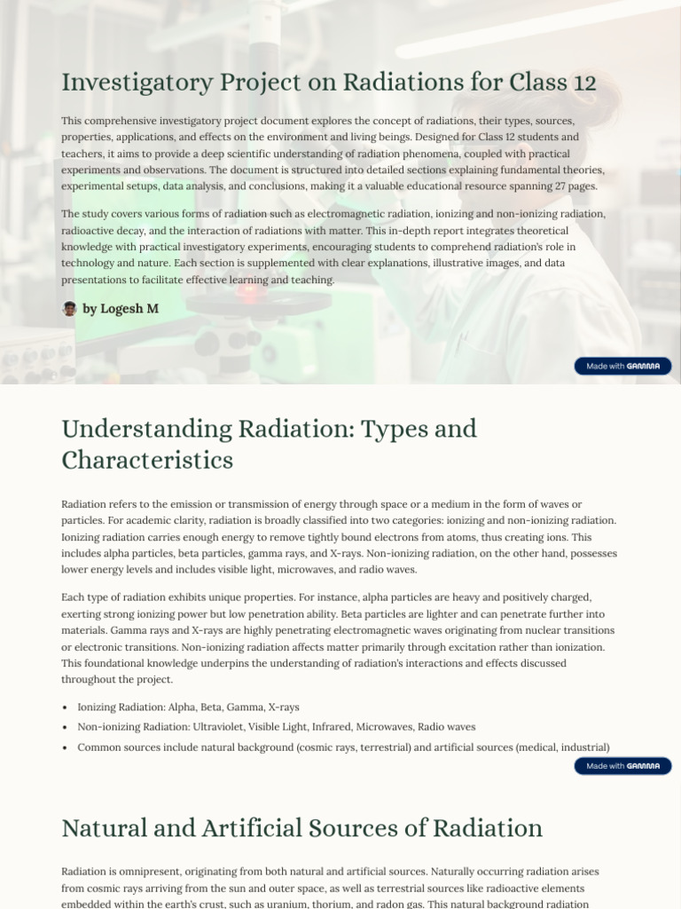 Understanding Radioactivity in Class 12 | PDF | Radiation | Ionizing ...