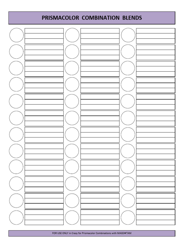Circle Combo Blends Chart MT | PDF