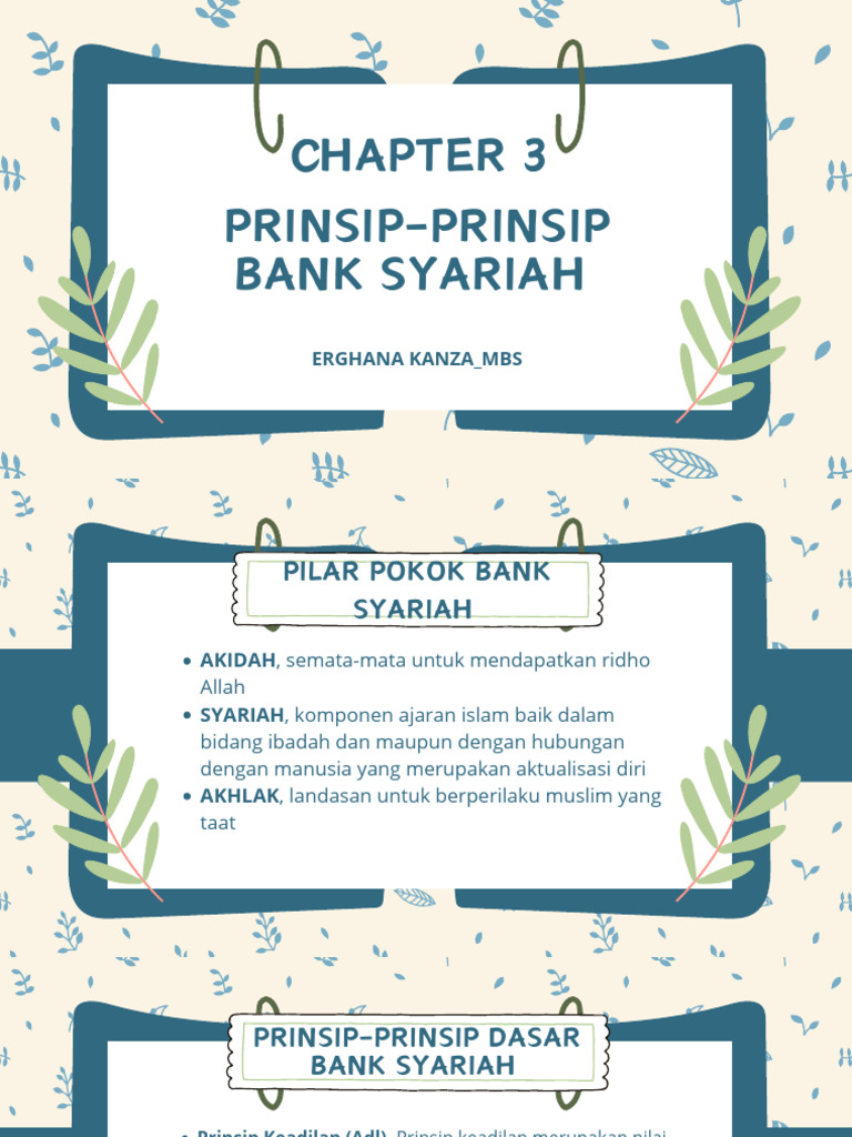 Capter 2 - PRINSIP-PRINSIP BANK SYARIAH | PDF