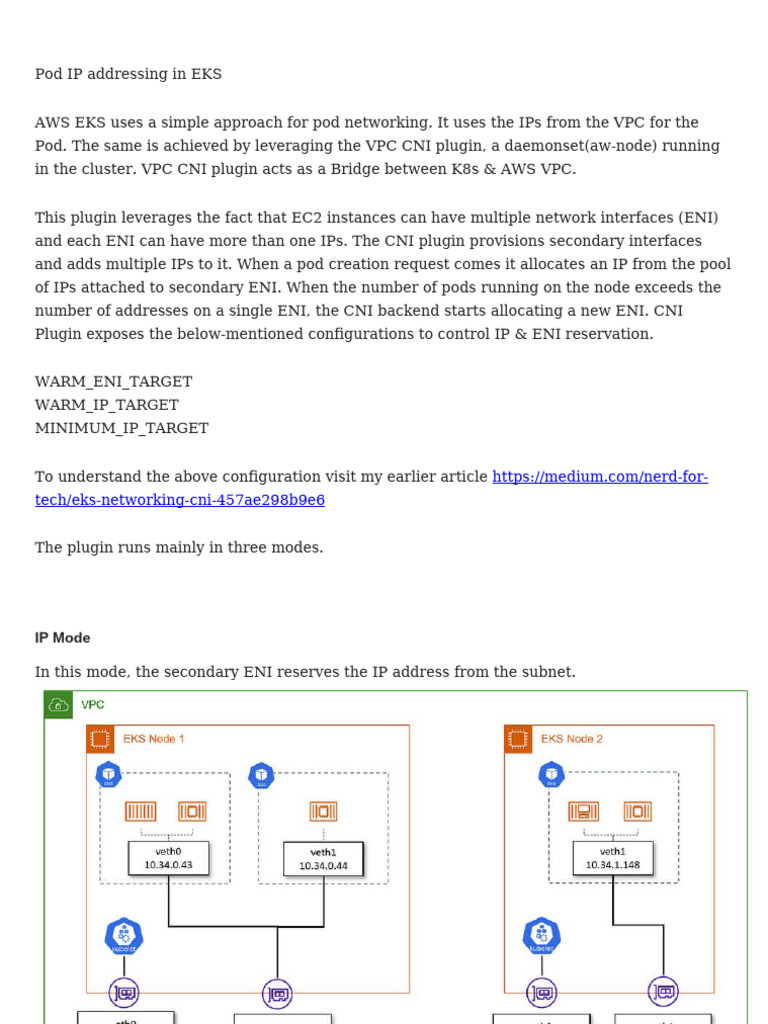 EKS Networking - VPC CNI Modes | PDF
