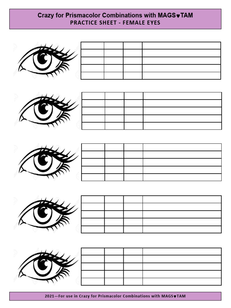 Eye Practice Sheet MT | PDF