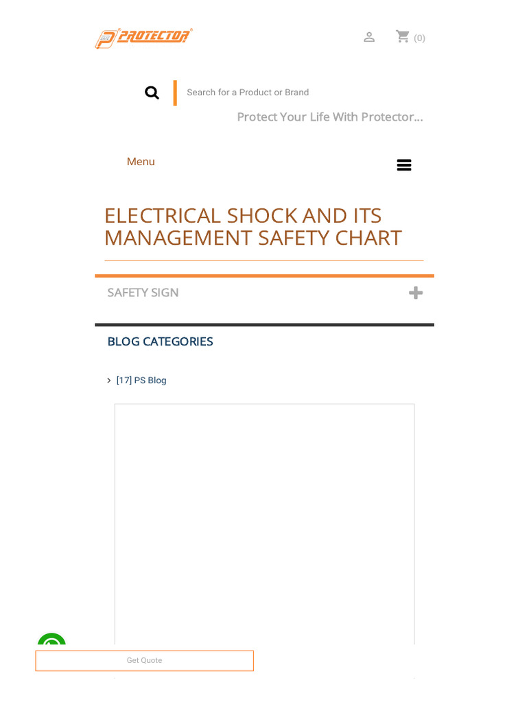 Electrical Shock and Its Management Safety Chart_ Protector FireSafety | PDF