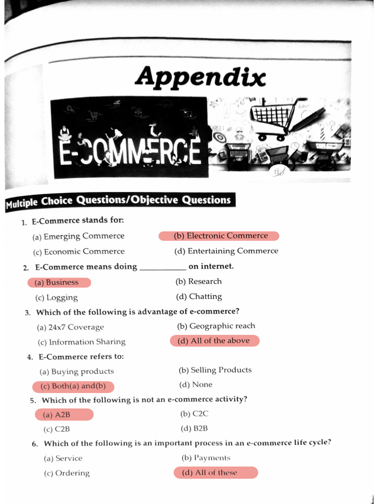 E-Commerce Mcqs For Practice | PDF