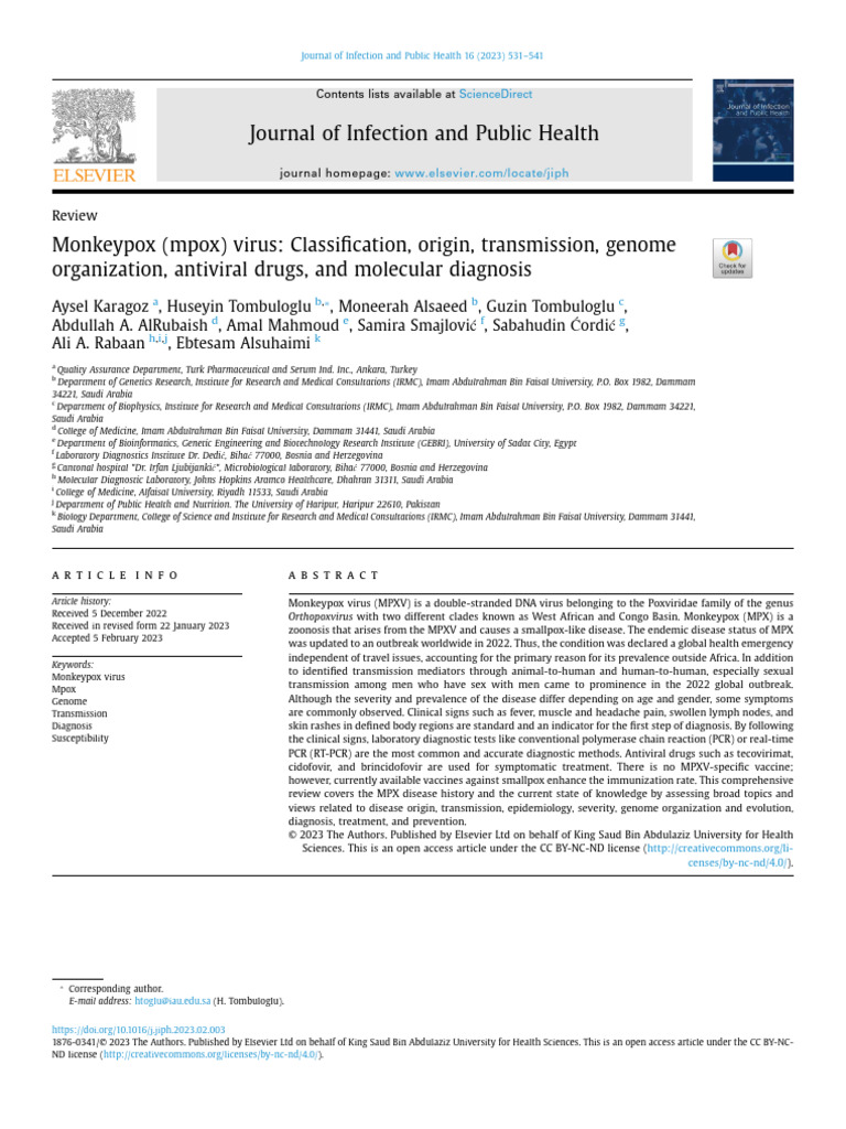 Monkeypox Virus (Mpox) | PDF | Smallpox | Virus