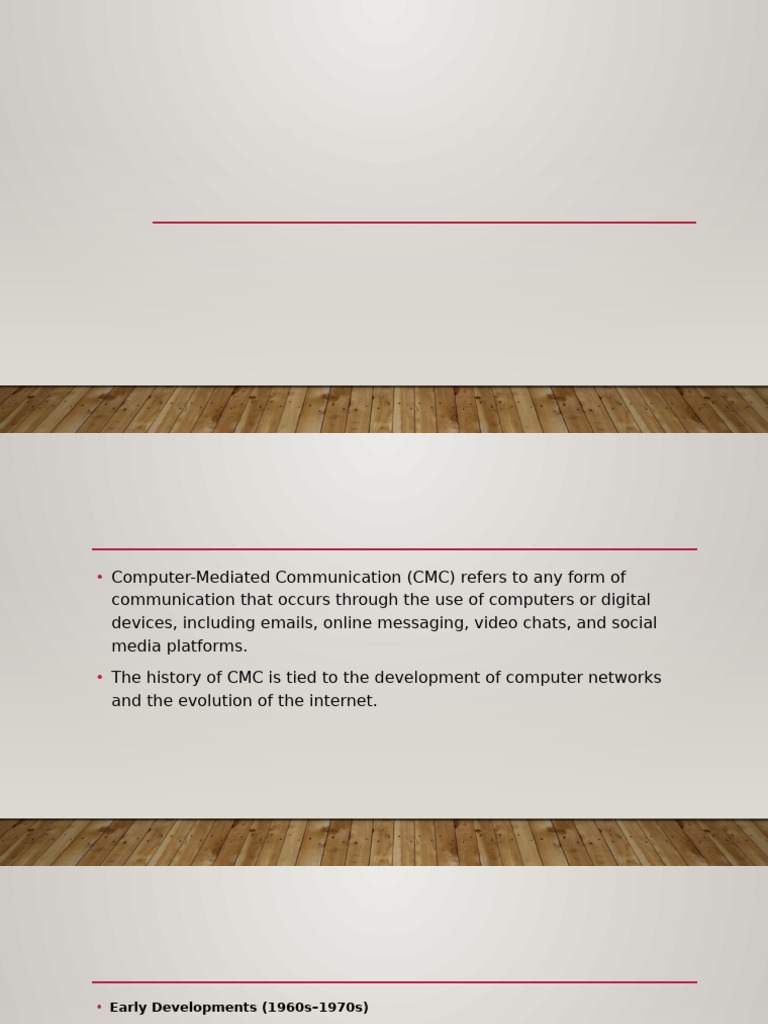 Early Historty of Computer Mediated Communication | PDF | Instant Messaging | Computer Mediated ...