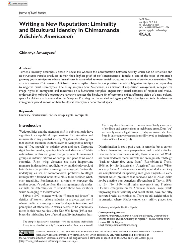 Amonyeze 2017 Writing A New Reputation Liminality and Bicultural ...