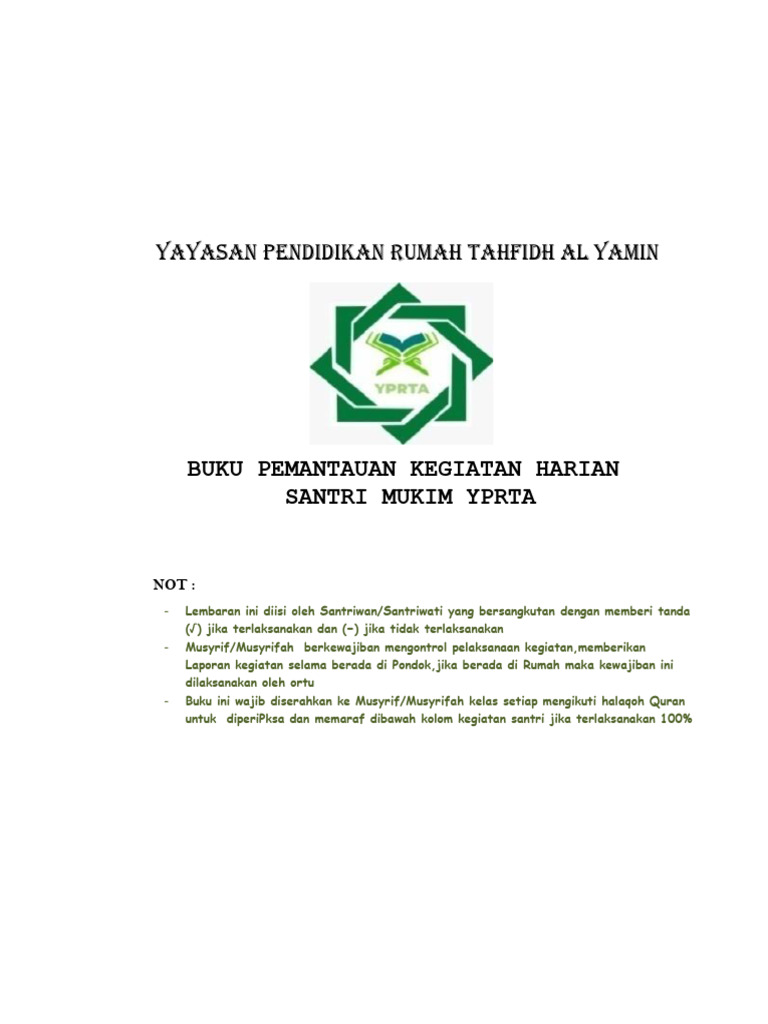 Cover Buku Pemantau Mukim Dan Isi Lengkap | PDF