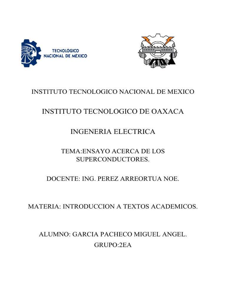 Superconductores Ensayo | PDF | Superconductividad | Ciencia de los Materiales
