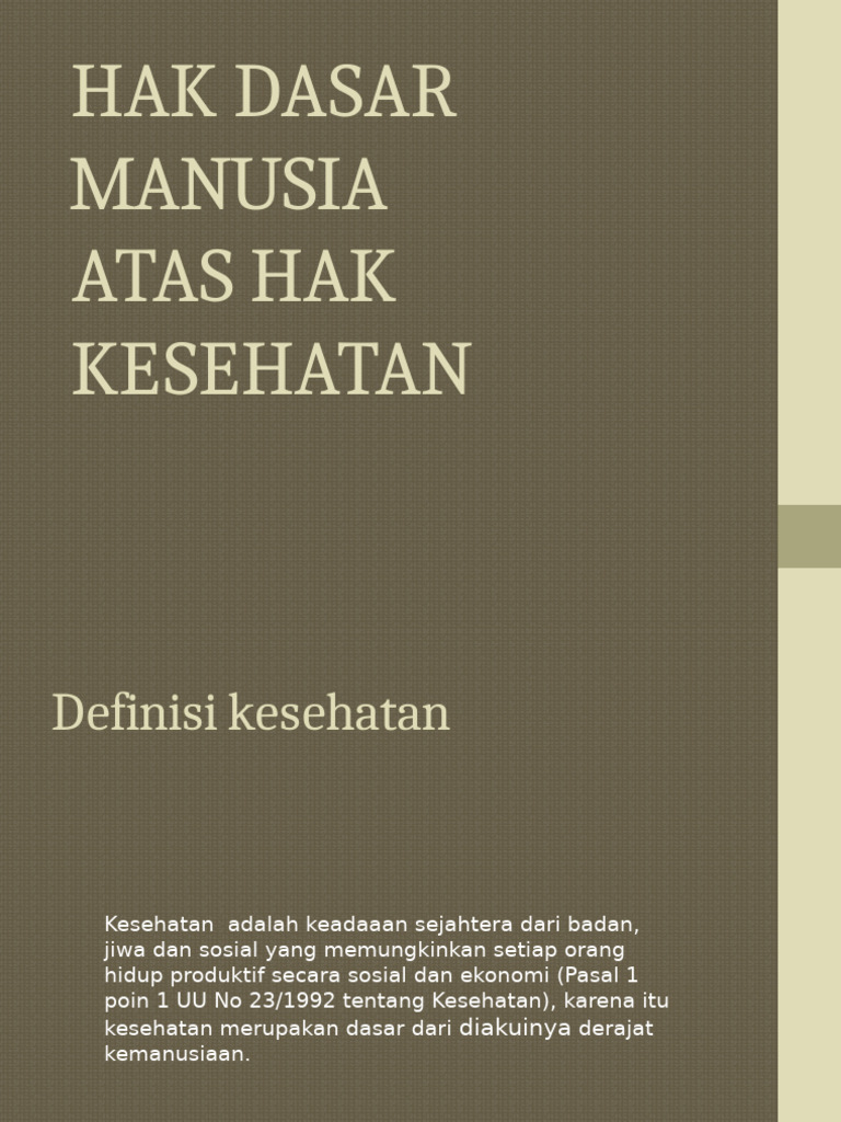Hak Dasar Manusia Baru | PDF