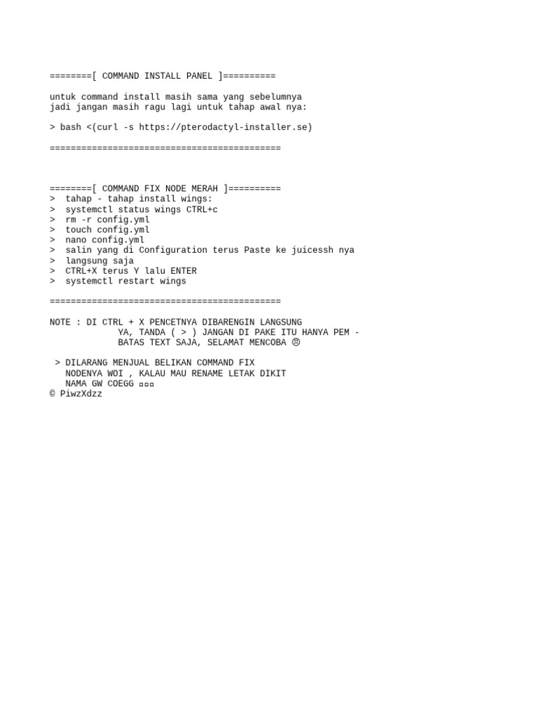 Tutorial Fix Node Merah by Piwzxdzz | PDF