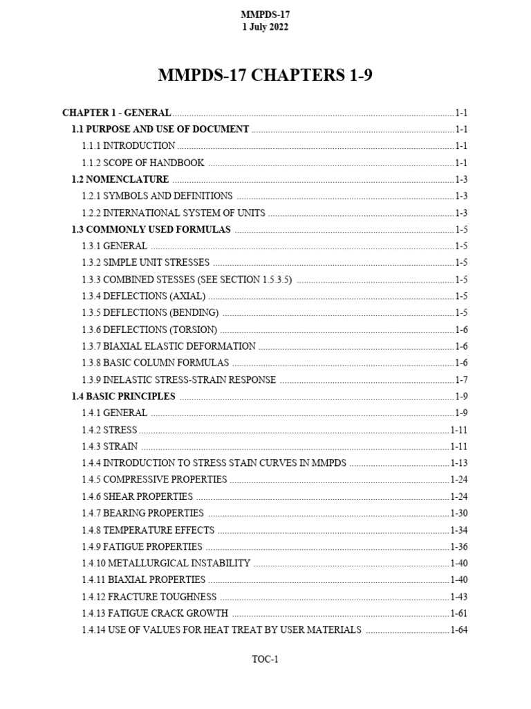 Mmpds Index | PDF | Stress (Mechanics) | Steel