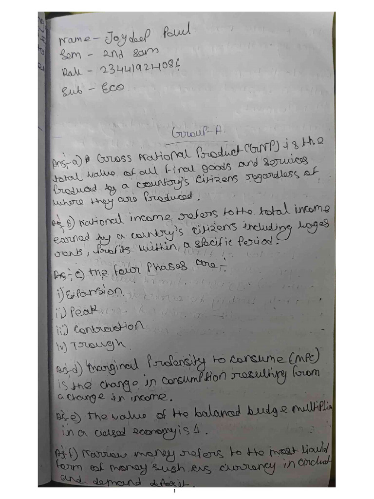 Joydeep Paul Bba Sem2 | PDF