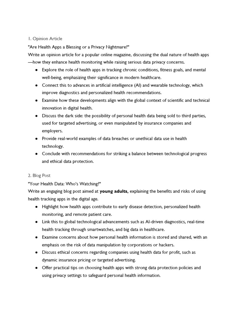 Myp 5 May Idu Task 2 Prompts | PDF | Privacy | Risk
