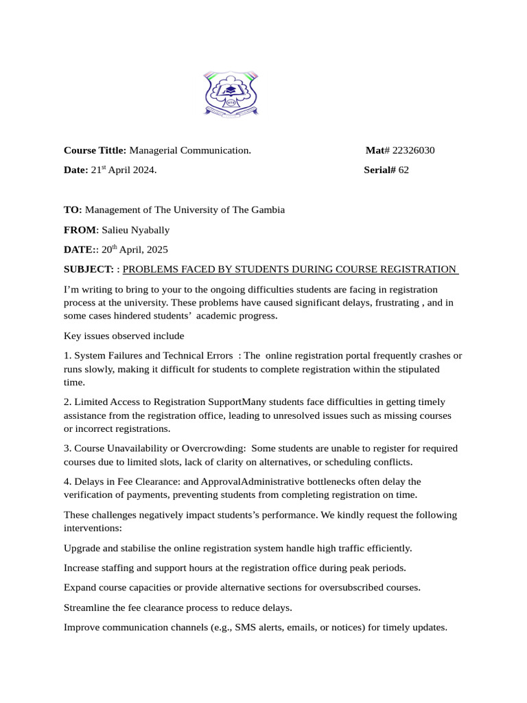 Managerial Assignment Memo | PDF