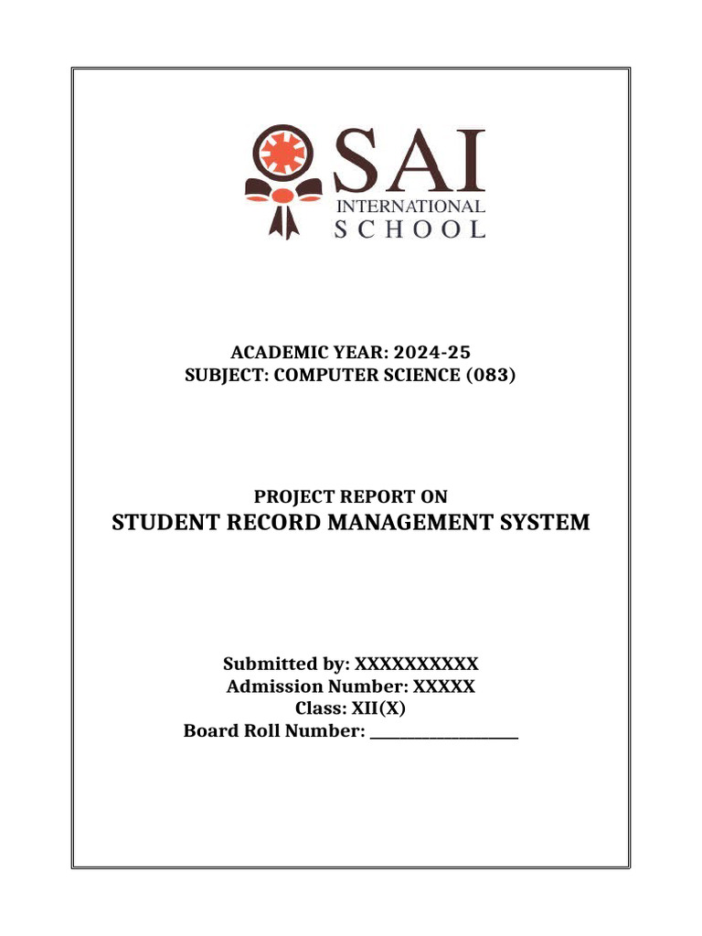 Computer Science, Sample Project-XII | PDF | Office Equipment ...