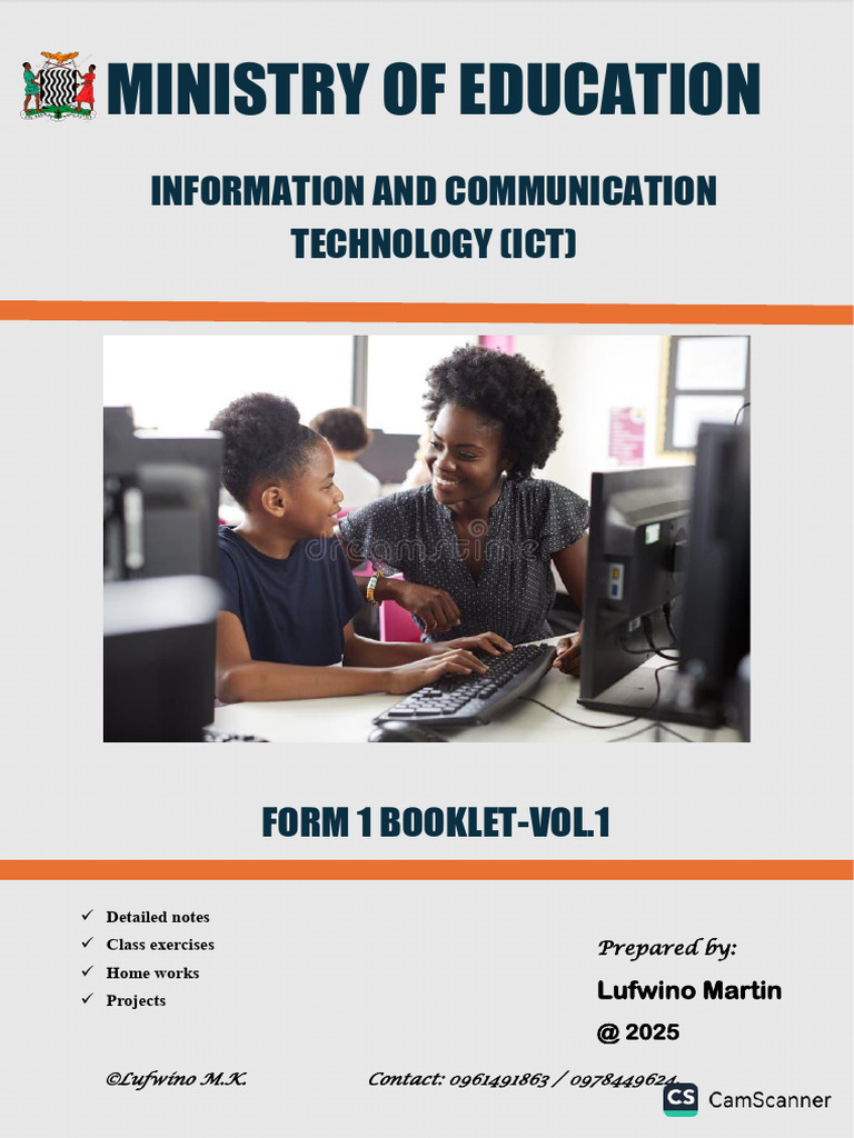 ICT Form 1 Pamphlet-2025 | PDF | Computer Data Storage | Solid State Drive