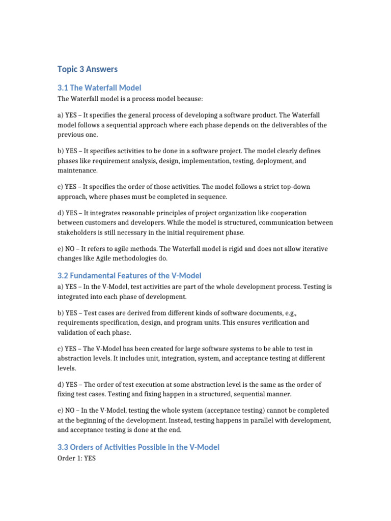 Topic 3 Answers | PDF | Software Testing | Agile Software Development