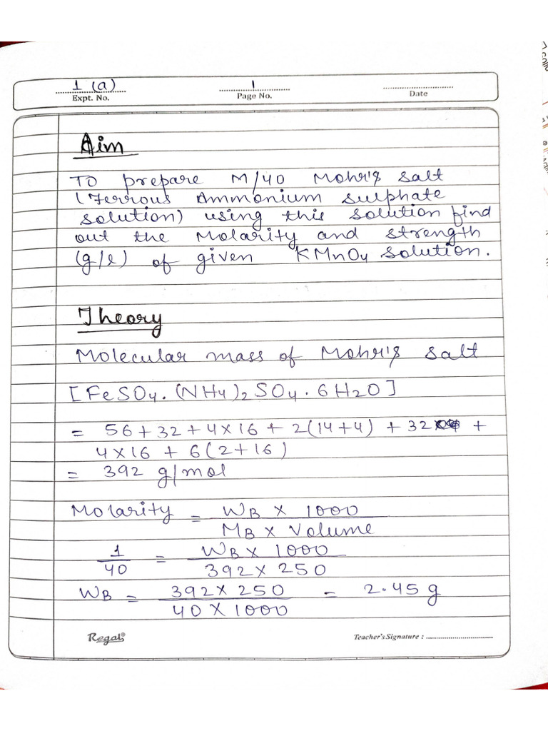 Chemistry Practical Ayush | PDF