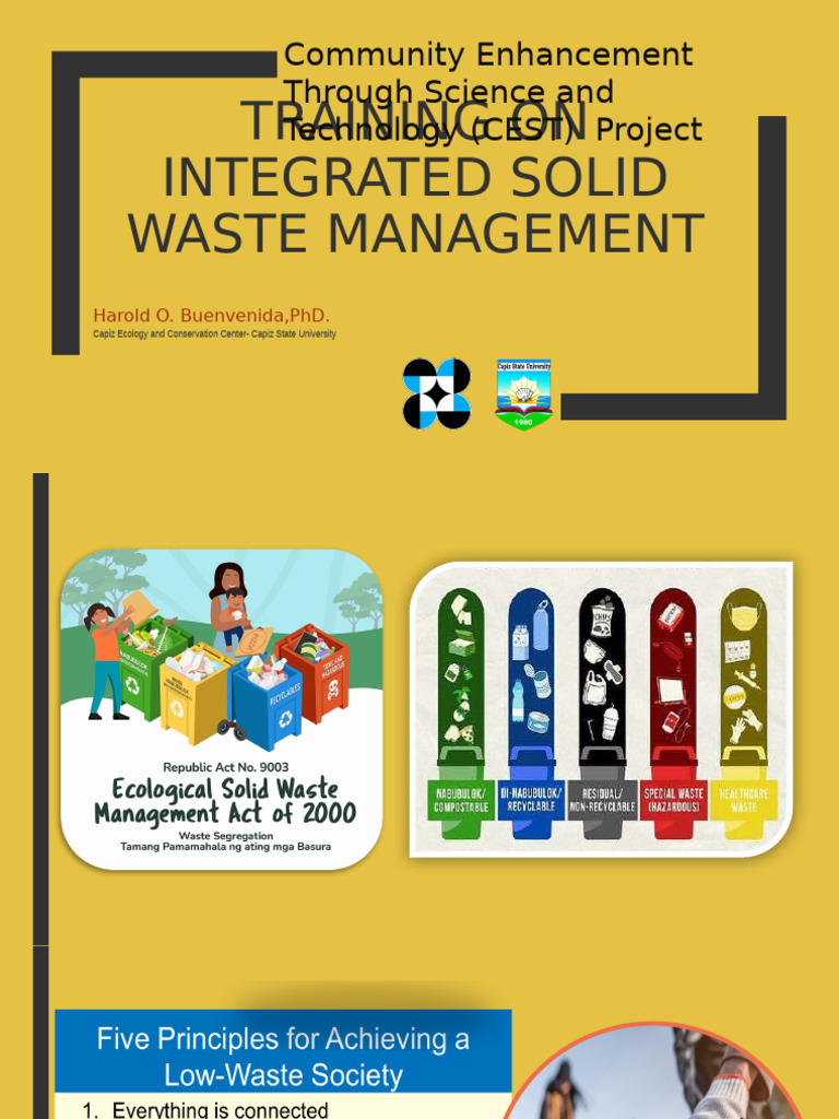Integrated Solid Waste Management Training | PDF | Waste | Recycling