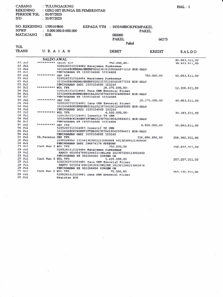 REK KORAN JULI | PDF