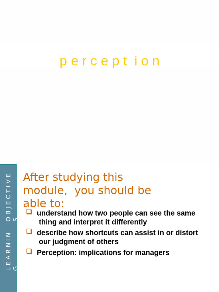 Understanding Perception in Management | PDF | Perception | Attention