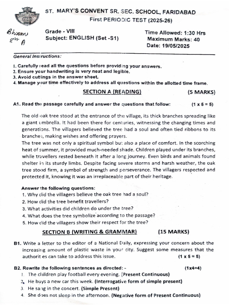 English Exam FPT | PDF