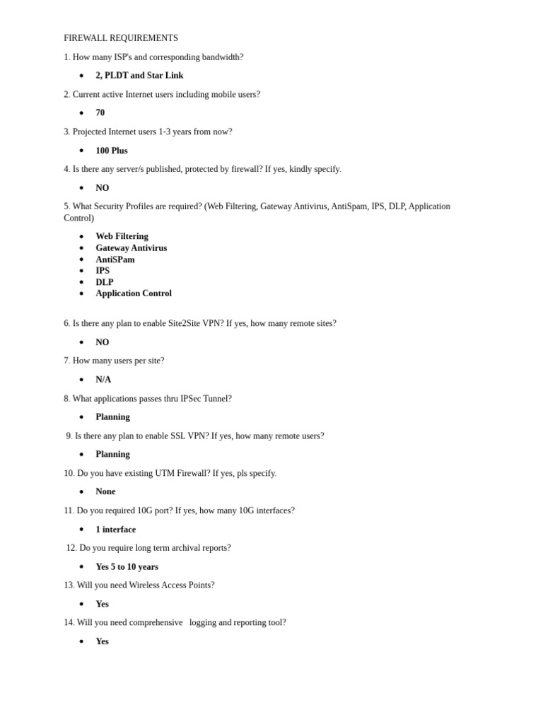 Firewall Requirements | PDF