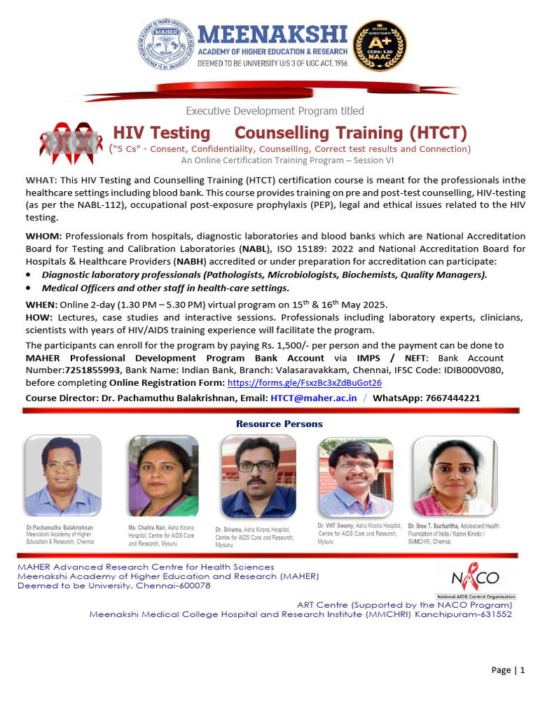 HIV Testing and Counseling Training Brochure MAHER 13 VI 09052025 Po-Q ...