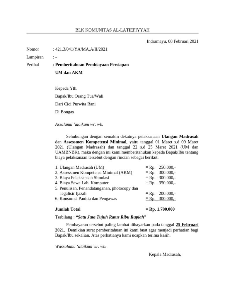 Surat Resmi | PDF
