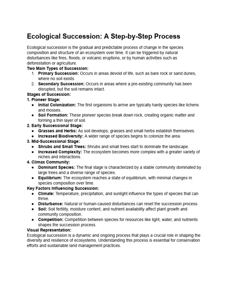 ECOLOGICAL SUCCESSION | PDF