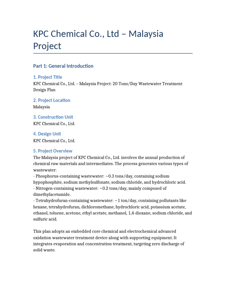 KPC Wastewater Treatment Design English | PDF | Sewage Treatment | Salt ...