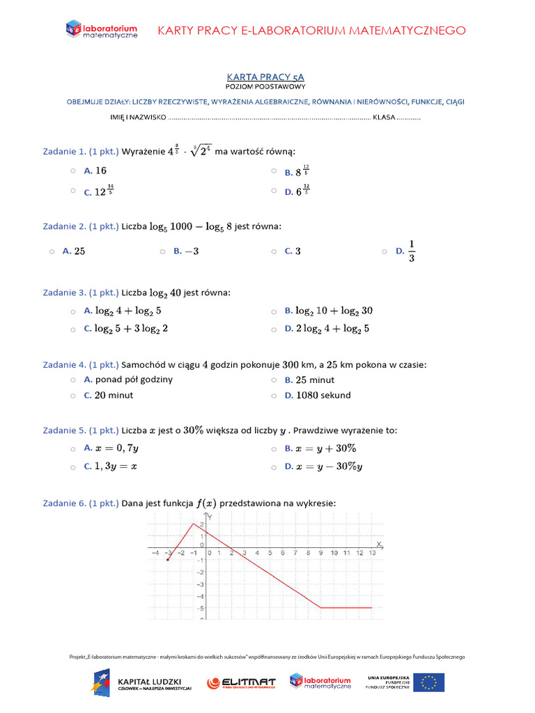 Liczby Rzeczywiste, Wyrażenia Algebraiczne, Równania I Nierówności ...