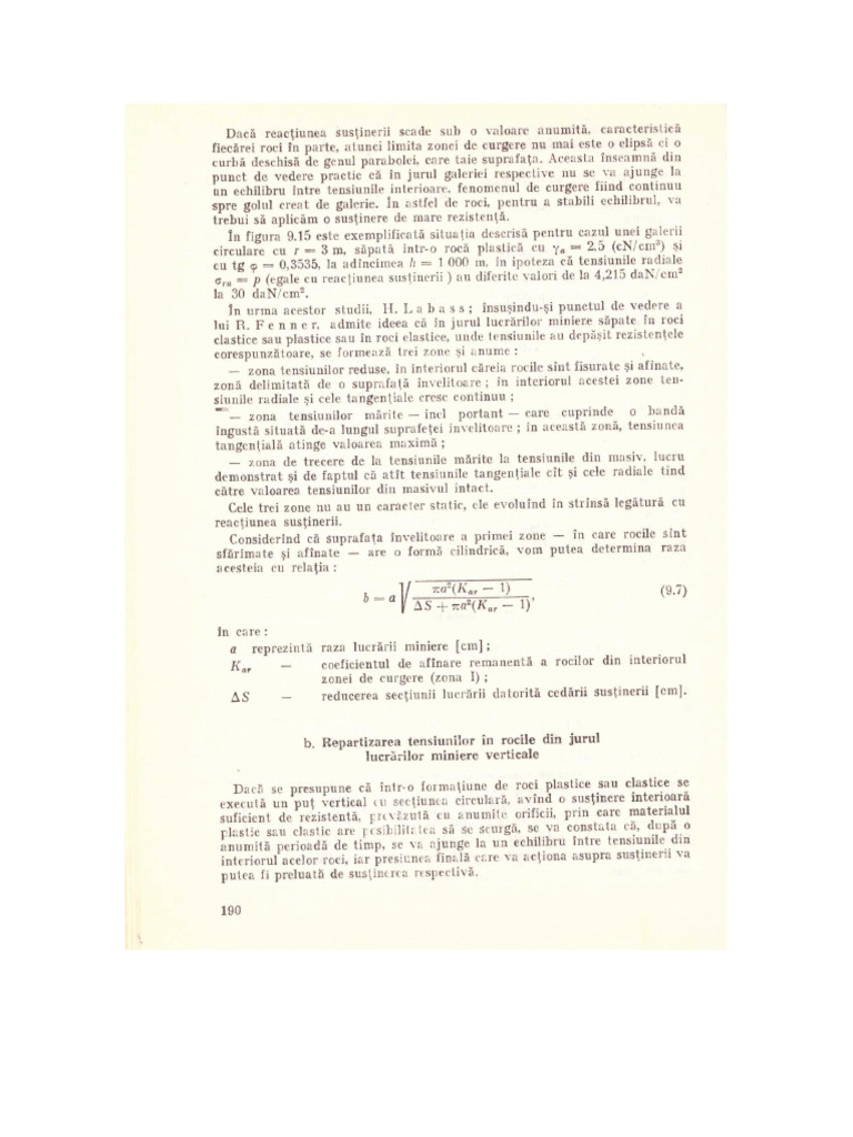 Curs Mecanica Rocilor-Stabirane - Lucrari Miniere Verticale 1 | PDF