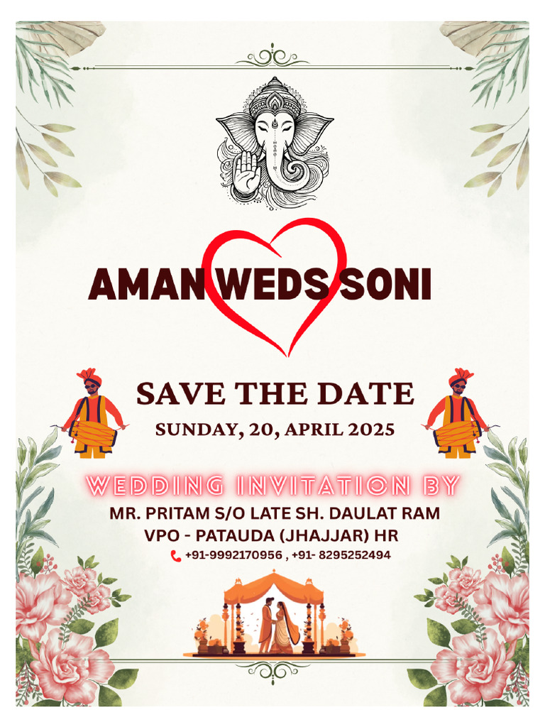 Aman & Soni Wedding Invitation | PDF
