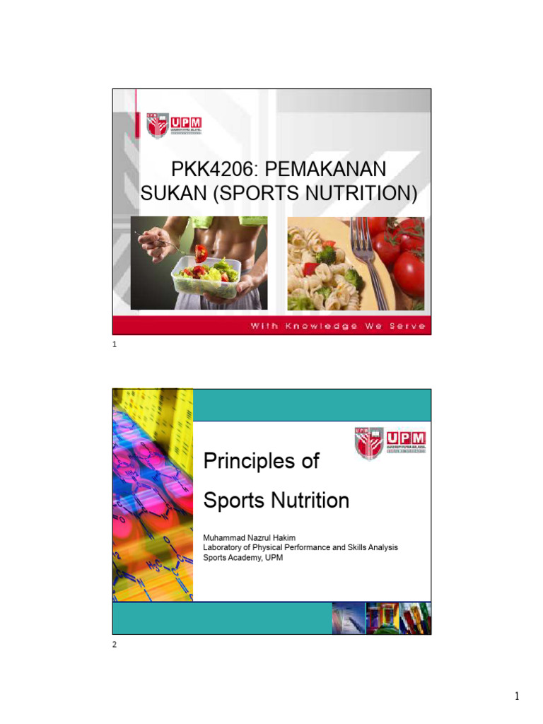 Prinsip Pemakanan Sukan-1 | PDF | Cellular Respiration | Dieting