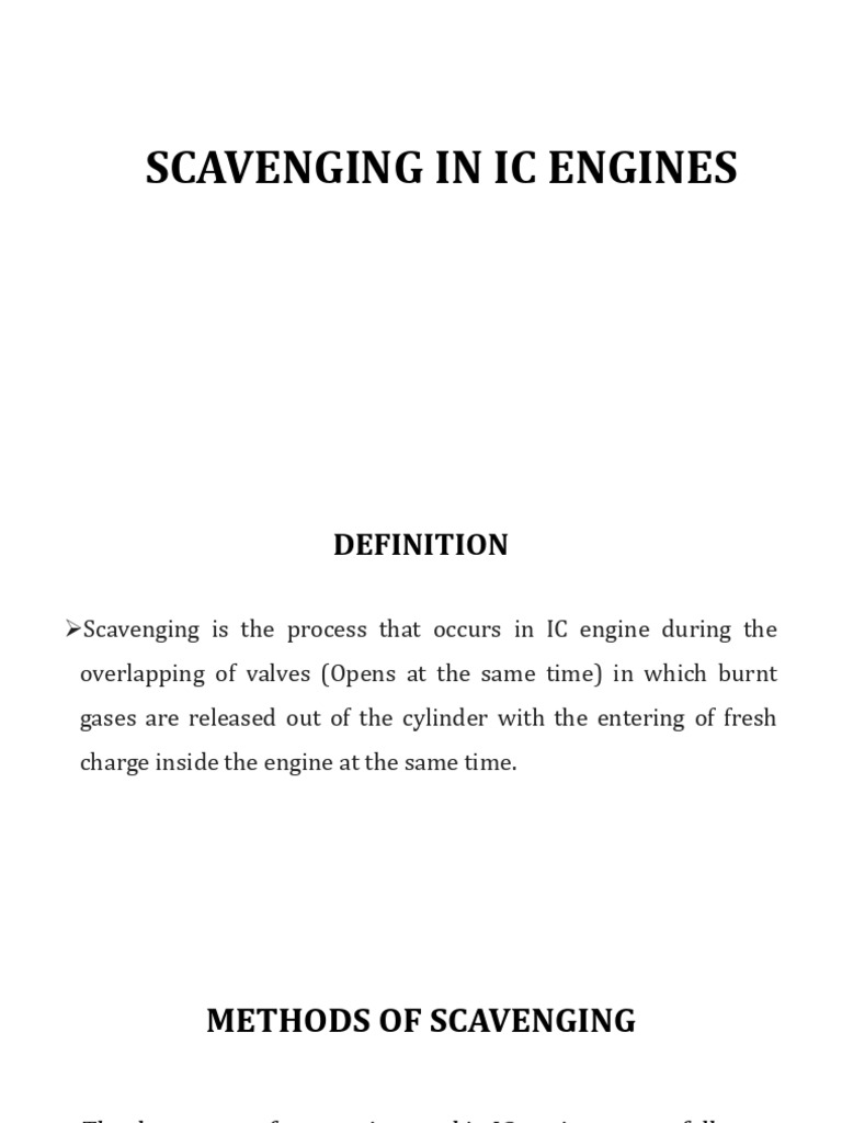 Scavenging Techniques in IC Engines | PDF | Machines | Engines