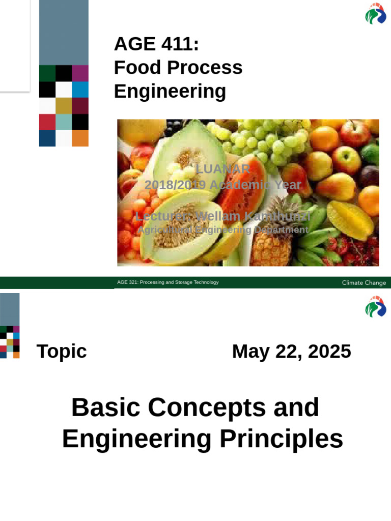 AGE411 Food Engr BasicConcepts | PDF | Heat Capacity | Heat