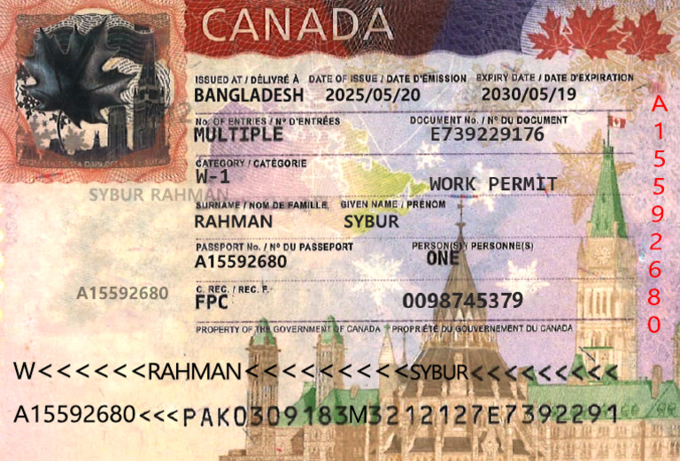 A15592680 Sybur Rahman Visa Form | PDF