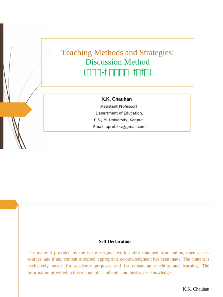Teaching Methods and Strategies Discussion Method | PDF | Teaching ...