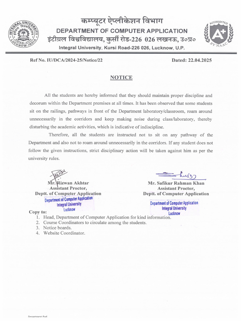 Notice_CA_Discipline | PDF