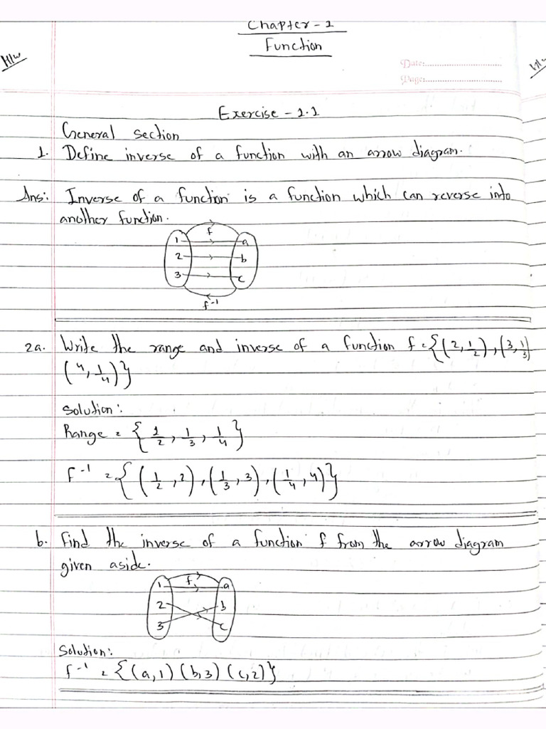 Function Class 10 Optional Mathematics Solutions | PDF