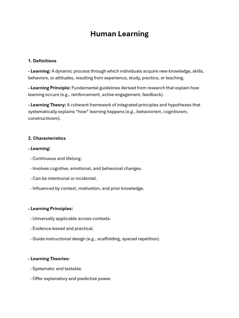 Human Learning - FOE Module 2 | PDF | Reinforcement | Learning