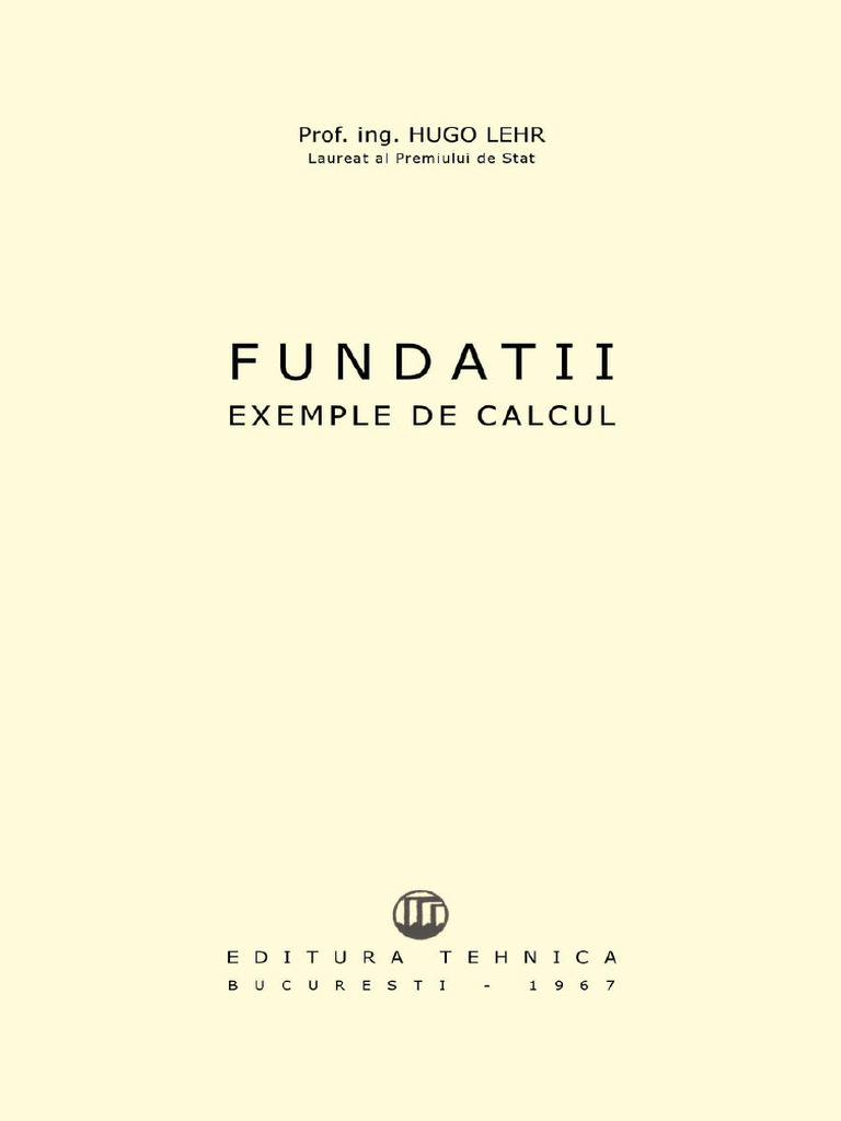 Fundatii PDF Free | PDF