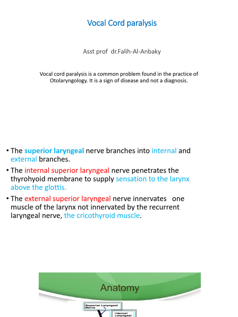 Laryngeal Paralysis | PDF | Larynx | Respiratory System