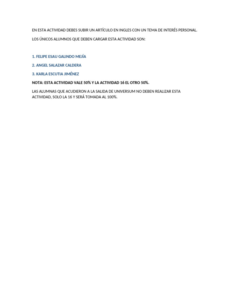 Actividad Complementaria | PDF