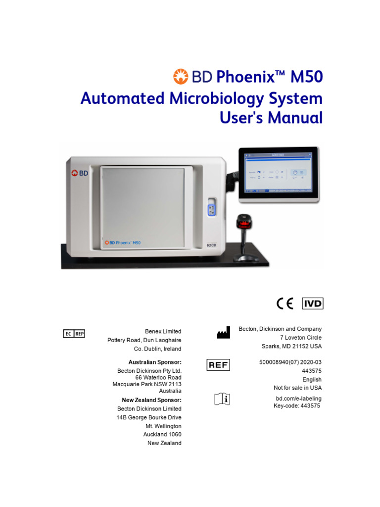 User Manual Phoenix m50 | PDF | Beta Lactamase | Microbiology
