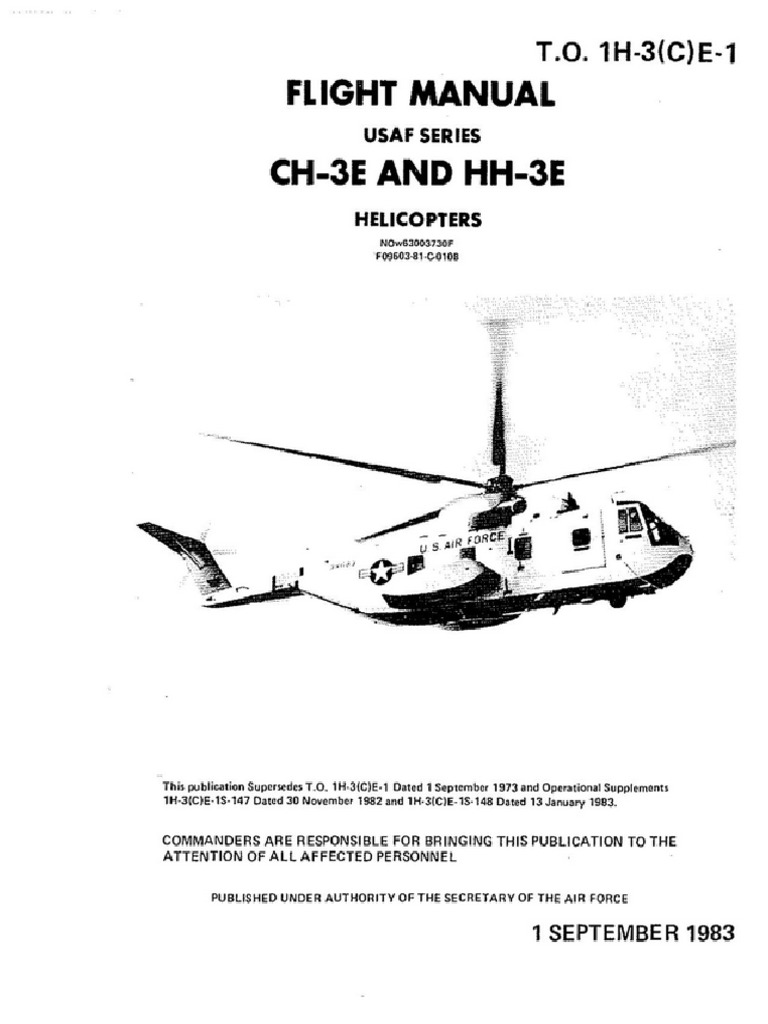 Sikorsky CH-3E & HH-3E Flight Manual | PDF