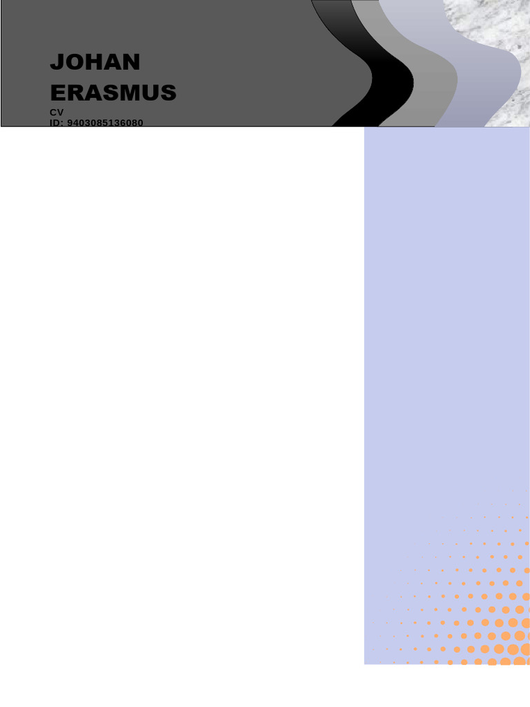 Johan Erasmus CV | PDF