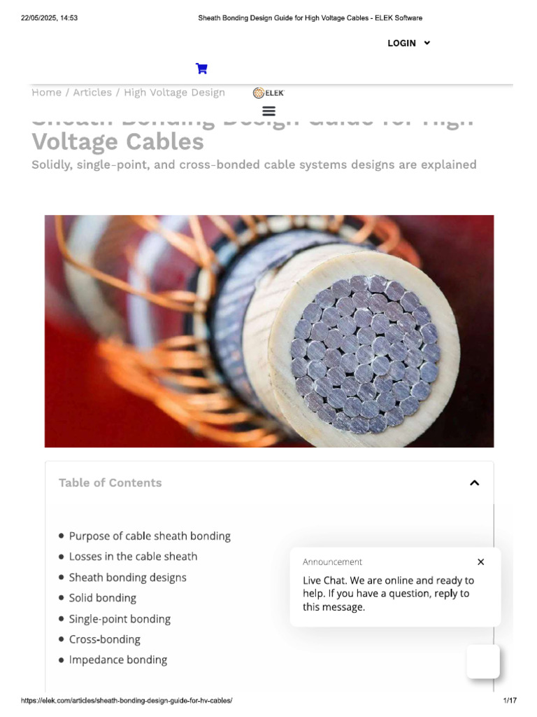 Cable Sheath Earthing | PDF